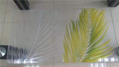 China Clear Colored Tempered Art Glass Deep Carving Customized Size For Door for sale