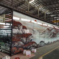 China 15mm Tempered Art Glass Decorative Blue White Green Red Back Painted Lacquered For Home for sale