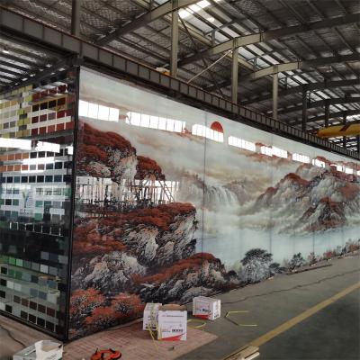 China 15mm Tempered Art Glass Decorative Blue White Green Red Back Painted Lacquered For Home for sale