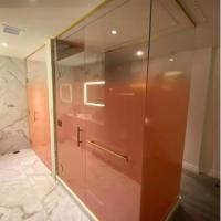 China 3300x13000mm Tempered Art Glass Colorful UV Printing Gradient Change Building for sale