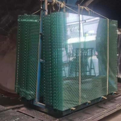 China Silk Screen Printing Tempered Laminated Glass Partition Toughened Glass SGP PVB EVA for sale