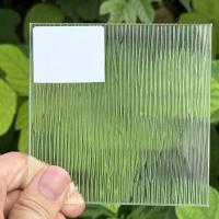 China Modern Wood Grain Patterned Tempered Glass Panel for Office Partitions and Decor for sale
