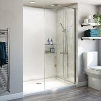 China Modern and Spacious Tempered Glass Shower Screen Ideal for Residential and Commercial for sale