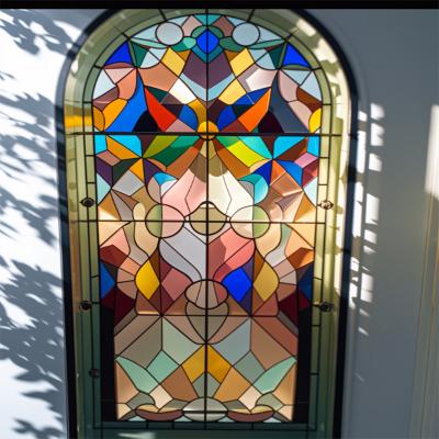 China European Elegance and Modern Design Tempered Art Stained Glass Combines Timeless Beauty with Contemporary Elements for sale