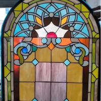 China European Elegance and Modern Design Tempered Art Stained Glass Combines Timeless Beauty with Contemporary Elements for sale
