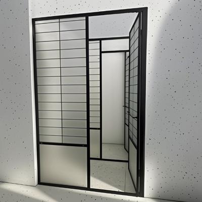 China Stylish and Durable Tempered Glass Shower Enclosure with High-Grade Aluminum Frame and Enhanced Stability for sale
