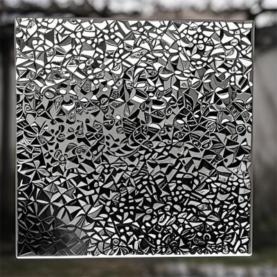 China Artistic and Functional Diamond Patterned Tempered Glass for Hotels and Restaurants for sale