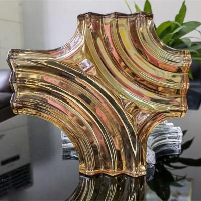 China Unique Irregular Design Glass Brick Blocks for Aesthetic Residential Spaces for sale