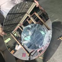 China Art round mirror table plate living room coffee table mirror processing round table mirror shaped cutting processing for sale