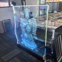 China Art Glass Laser Engraving Processing Translucent Engraving Home Hotel Project Glass Customization for sale