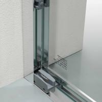 China Zigzag double sliding door sliding partition glass door screen partition bathroom shower room bathroom for sale