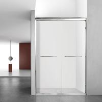 China Zigzag double sliding door sliding partition glass door screen partition bathroom shower room bathroom for sale