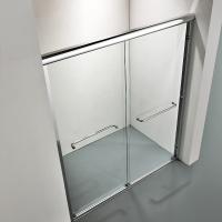 China Zigzag double sliding door sliding partition glass door screen partition bathroom shower room bathroom for sale
