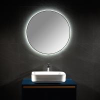 China Cross-border Round Bathroom Defogging Smart Mirror - Nordic Style Bathroom LED Smart Touch Wall-mounted Mirror for sale