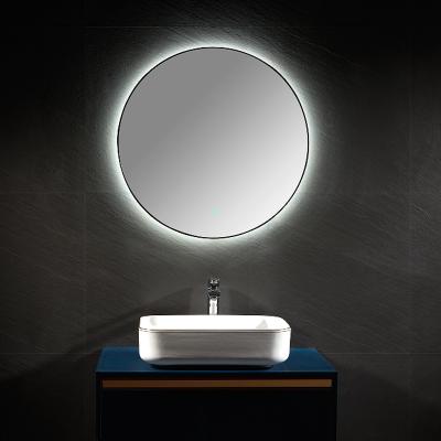 China Cross-border Round Bathroom Defogging Smart Mirror - Nordic Style Bathroom LED Smart Touch Wall-mounted Mirror for sale