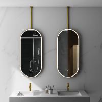 China A Must - Have for Modern Bathrooms! Oval Gold - Trimmed Mirror, Wall - Mounted Vanity Makeup Mirror for sale
