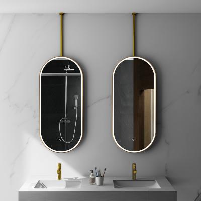 China A Must - Have for Modern Bathrooms! Oval Gold - Trimmed Mirror, Wall - Mounted Vanity Makeup Mirror for sale