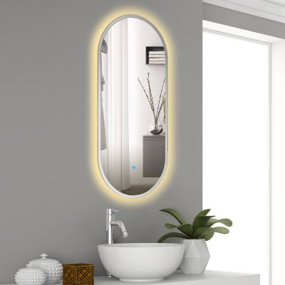 China The New Favorite of Modern Bathrooms! Oval Illuminated Bathroom Mirror, Reshaping Spatial Aesthetics and Experience for sale