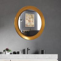 China Round Gold - Framed Bathroom Mirror: Redefine Space Aesthetics, Illuminate Refined Daily Life for sale