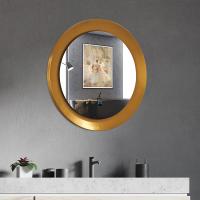 China Round Gold - Framed Bathroom Mirror: Redefine Space Aesthetics, Illuminate Refined Daily Life for sale