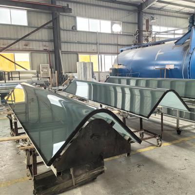 China The Art of Crossing Right Angles: 90-Degree Curved Tempered Glass, Reshaping Space with Seamless Aesthetics for sale