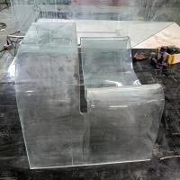 China Bent Glass Art Furniture: Shaping Space with Curved Elegance for sale