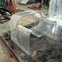 China Bent Glass Art Furniture: Shaping Space with Curved Elegance for sale