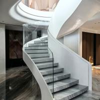 China Ingenious Selection: Curved Tempered Glass Empowers Staircase Spaces, Dual Advancement of Safety and Aesthetics for sale