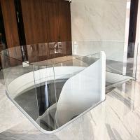 China Ingenious Selection: Curved Tempered Glass Empowers Staircase Spaces, Dual Advancement of Safety and Aesthetics for sale