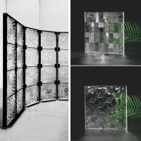 China Premium Crystal Glass Decorative Series | Textured Embossed Art Glass For Space Partition & Hanging Decoration for sale
