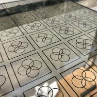 China Screen Printed Art Decorative Glass For Interior Decoration for sale