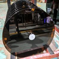 China Black Glass Coffee Table Top Modern Home Furniture for sale