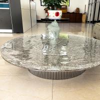 China Hot-Melt Glass Round Coffee Table Top | Artistic hot-melt glass for sale