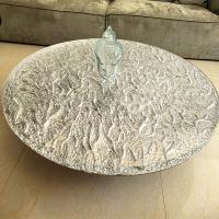 China Hot-Melt Glass Round Coffee Table Top | Artistic hot-melt glass for sale