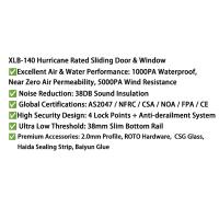 China XLB-140 Hurricane Rated Sliding Door | High Performance Sliding Door & Window System for sale