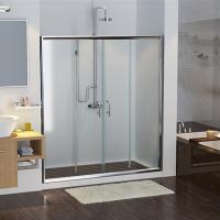 China Semi Frame Tempered Glass Shower Screen Single Panel Slide for sale