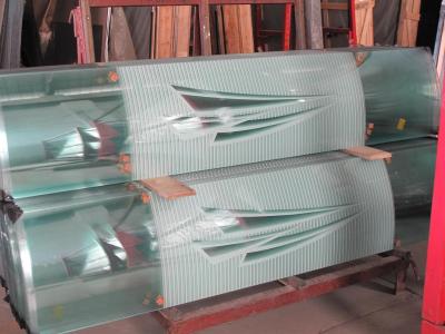 China Silk Printing Tempered Art Glass For Curved Shower Room for sale