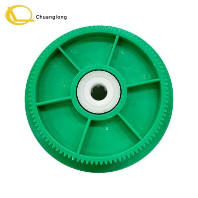 China NCR S2 Presenter Gear 445-0730542 Green Gear Handle Knurled Over Molding Plastic ATM CDM CRM Selfserv Kiosk Part 4450730542 445-0758882-02 for sale