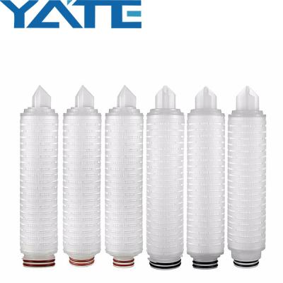 China 20 Inch PP 1 Micron Pleated Water Filter Cartridge 69mm Diameter with 1 Year Warranty for Industrial Filtration for sale