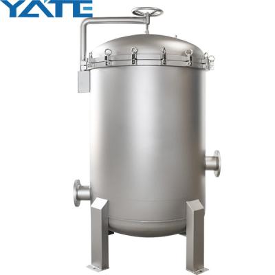 China SS 304/316 Industrial High Flow Cartridge Stainless Steel Water Bag Filter Double Housing 0.1-0.8MPa for Water Treatment for sale