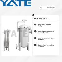 China Stainless Steel Multi Bag Filter Housing 2-24 Bags 0.6MPa for Water Treatment Automotive Industry for sale