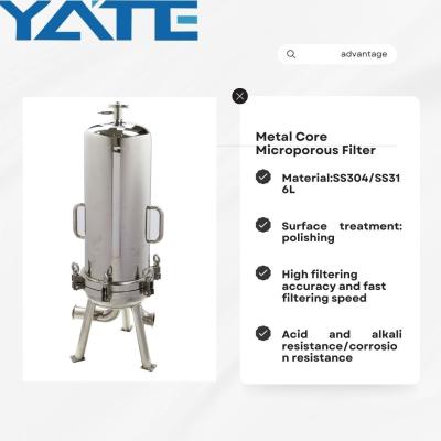 China Stainless Steel Cartridge Filter Housing 10-40 Inch with 0.1-60μm Filtration for Water Treatment for sale