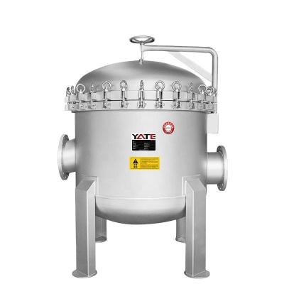 China Stainless Steel Multi Bag Filter Housing For Liquid Filtration for sale