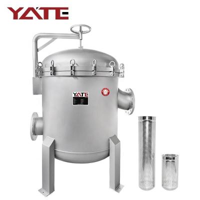 China Stainless Steel Bag Filter Housing 1-24 Bags 0.6MPa Industrial Liquid Filtration for sale