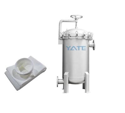 China Stainless Steel Bag Filter Housing 304 316L with 0.6 MPa Pressure and 20-840 m³/h Flow Capacity for sale