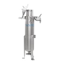 China Stainless Steel 304 Single Bag Filter Housing 0.25m² 20m³/h for Beer Liquor Filtration for sale