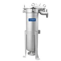 China Side Inlet 2 Single Bag Filter Housing Stainless Steel 304 316 0.25 sqm 20 m3h Food Beverage for sale