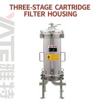 China Stainless Steel Cartridge Filter Housing with PP Pleated Element 102-350mm Diameter 1.2 Mpa Pressure for sale
