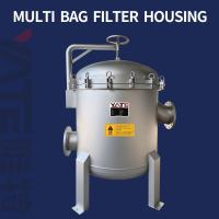China Stainless Steel Bag Filter Housing 219mm 1300mm Liquid Filtration System for sale