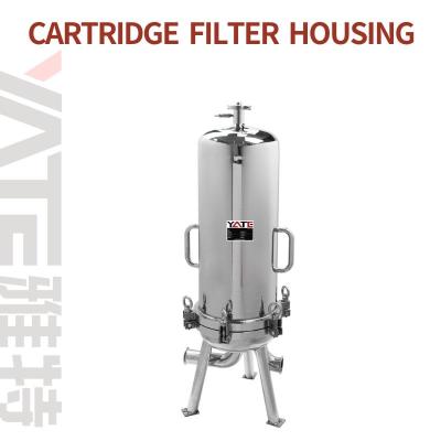 China 316 Stainless Steel Cartridge Filter Housing 0.1 Micron with Quick-Open Design for Food Industry for sale